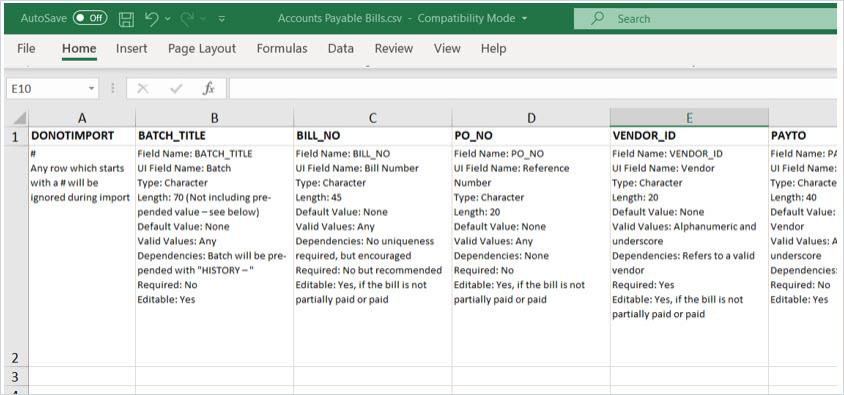 Bill basics—Accounts Payable